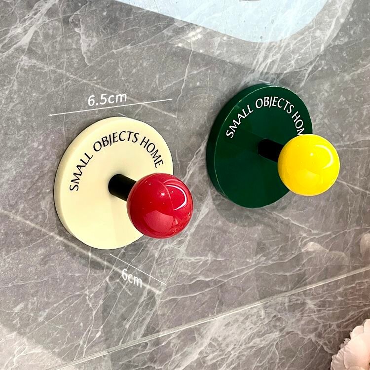 Настенный крючок для ванной с милым дизайном, без сверления, водонепроницаемый, с клейкой основой, для хранения резинок для волос в туалете