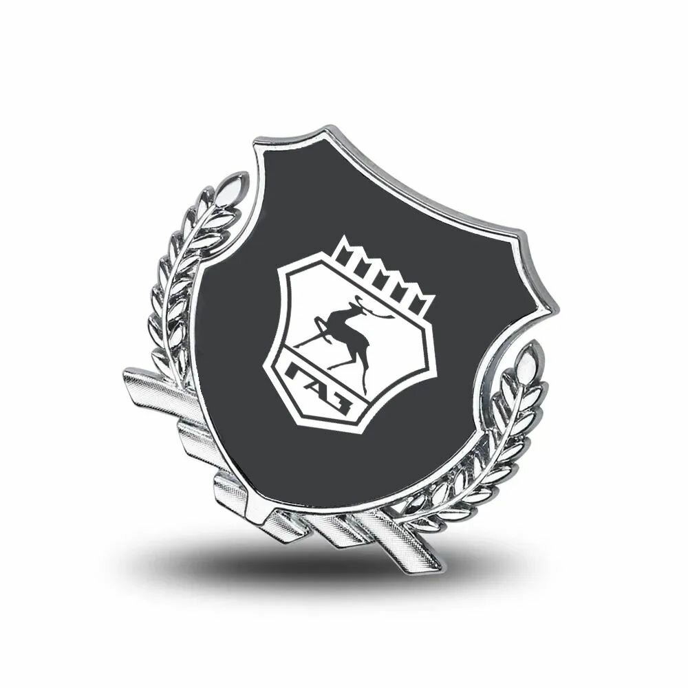 Наклейка на авто, Металлическая эмблема на автомобиль GAZ (ГАЗ Газель), Шильдик, эмблема, надпись, самоклеющаяся, 1 шт.