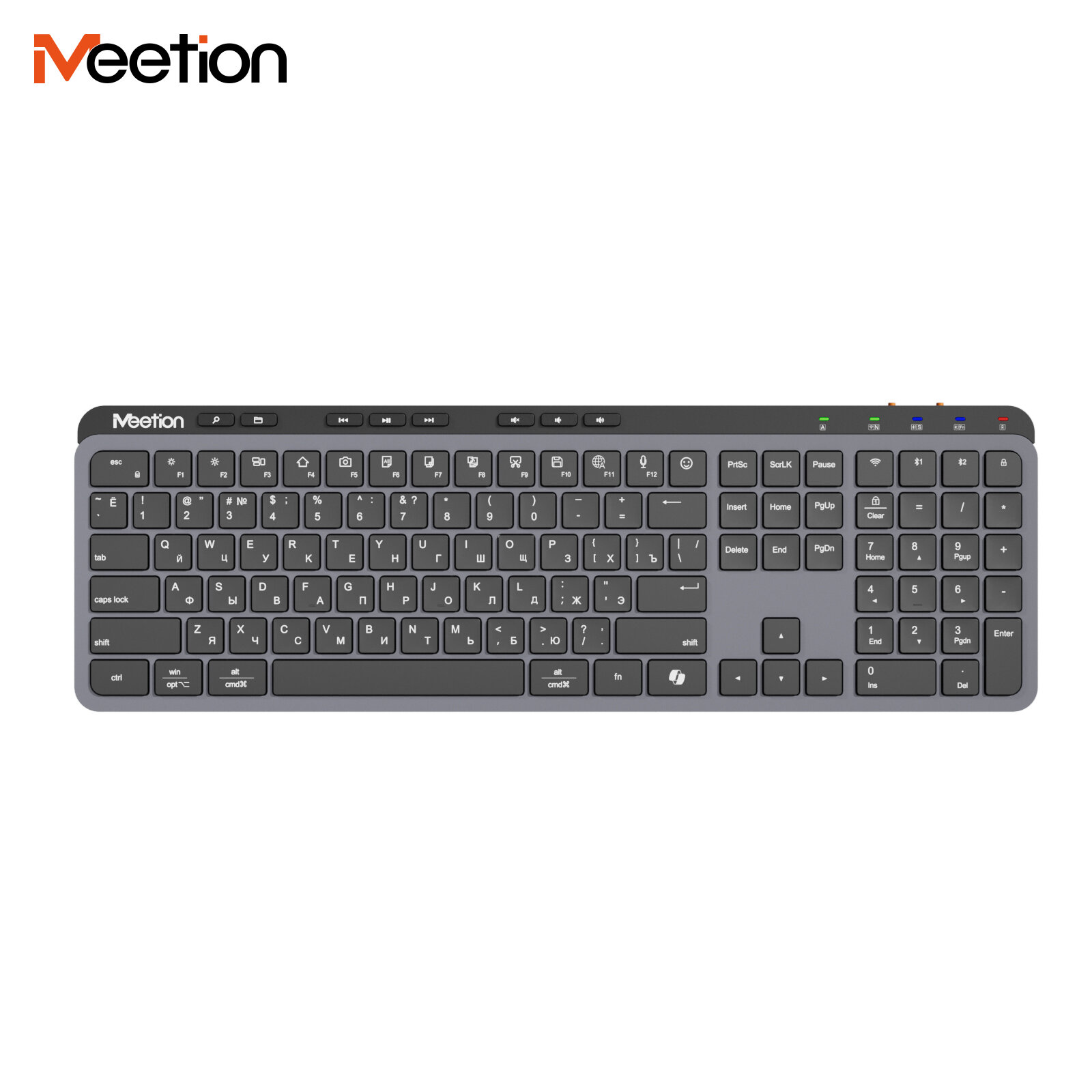 Клавиатура Meetion беспроводная ножничная WK330 чёрная