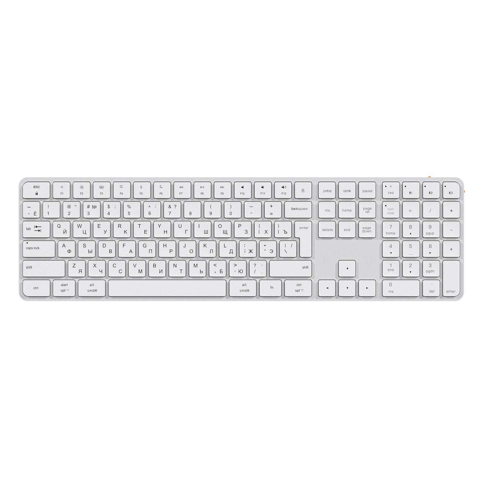 Низкопрофильная беспроводная клавиатура Meetion K230MW ножничная, белая