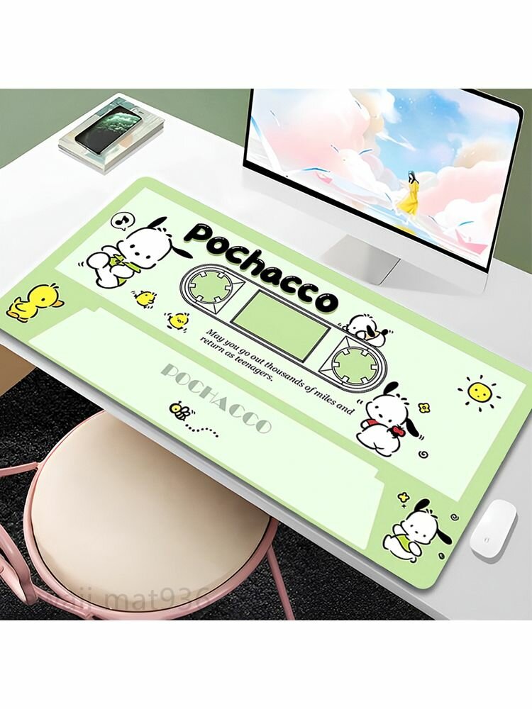 Настольный коврик Cinnamoroll, для мыши, с клавиатурой, несгоящий, 40 см x 90 см