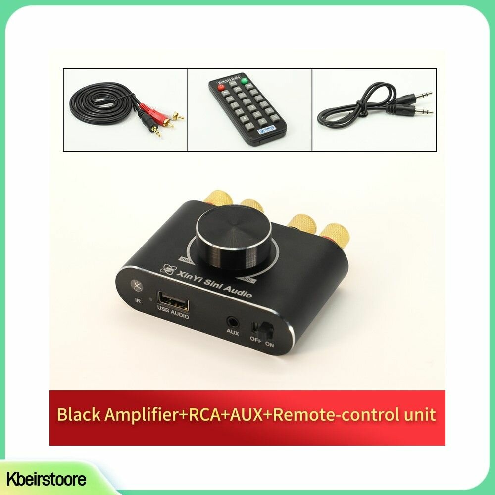 Беспроводной усилитель мощности 50Вт+50Вт, BT 5.1, портативный, для автомобиля и дома