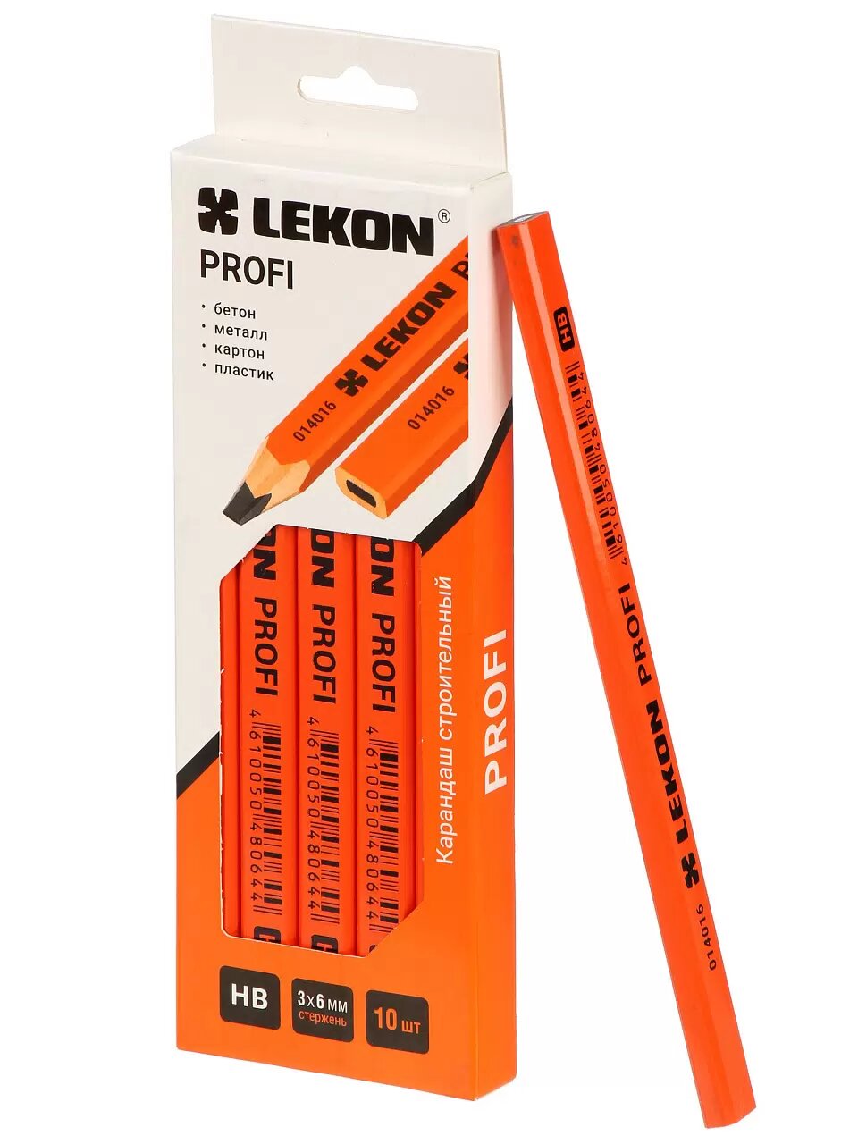Набор малярных карандашей PROFI для твердых поверхностей, длина 176 мм, оранжевые