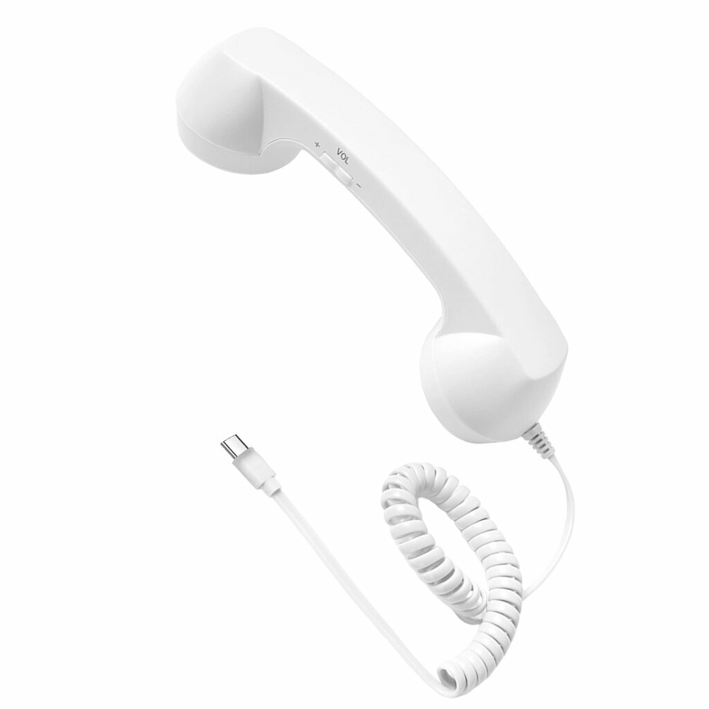 Портативная Телефонная Трубка Со Шнуром Type C Ретро-Дизайна С Физической Кнопкой Вызова Эргономичная Ручка Для Использования В Офисе, Доме И Путешествиях