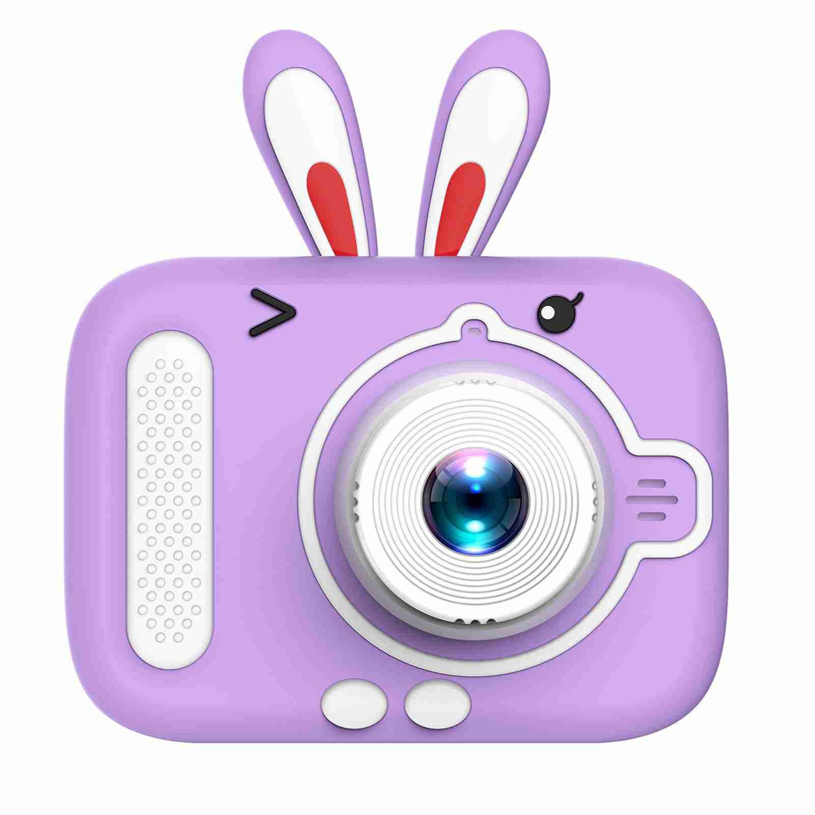 Миниатюрная мультяшная цифровая видеокамера для детей 1080p с двумя объективами, 2-дюймовым IPS-экраном, встроенным аккумулятором, милыми фоторамками, интересными играми и ремешком на шею. Подарок на день рождения или Рождество для мальчиков и девочек.
