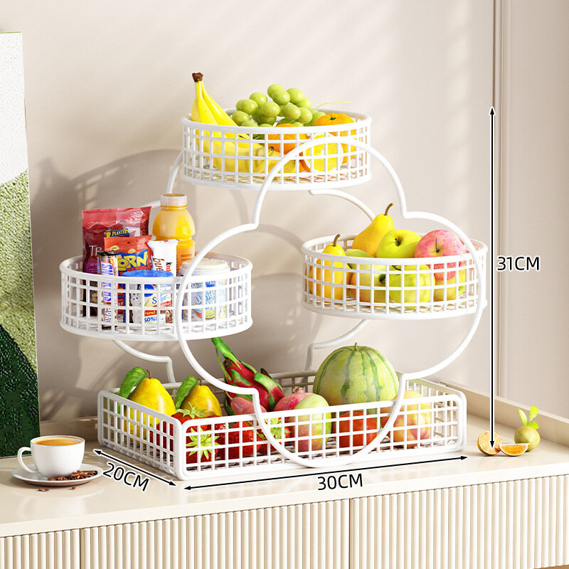 Фруктовая тарелка для гостиной, чайный столик, домашняя фруктовая тарелка, многоярусная стойка для хранения фруктов, тарелка для закусок, изысканная высококачественная корзина для хранения