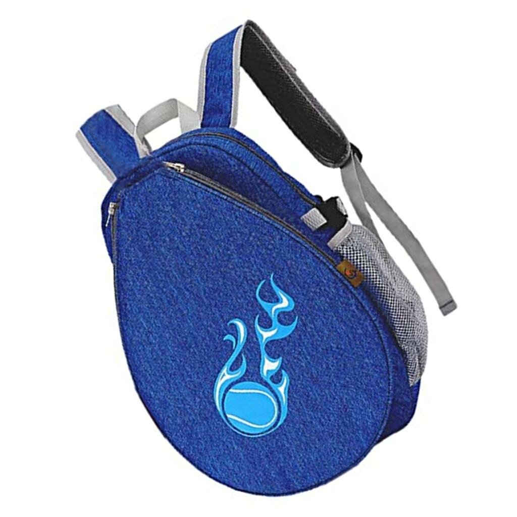 Детский теннисный рюкзак с сетчатыми карманами, Тёмно-синий