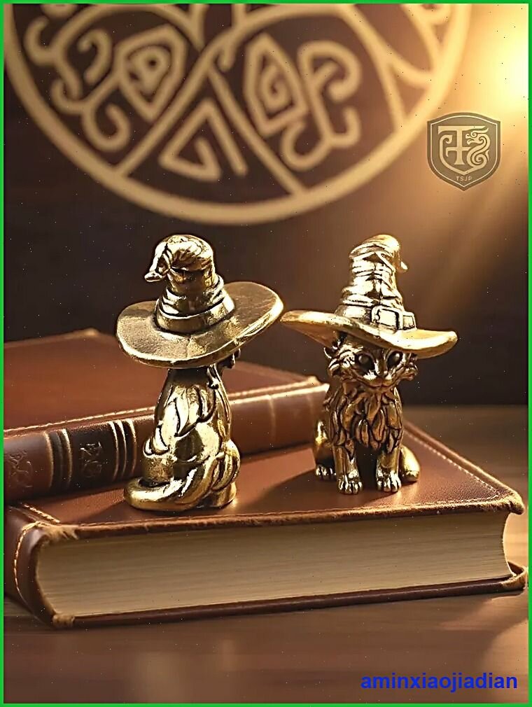 Милые латунные украшения в виде волшебного кота