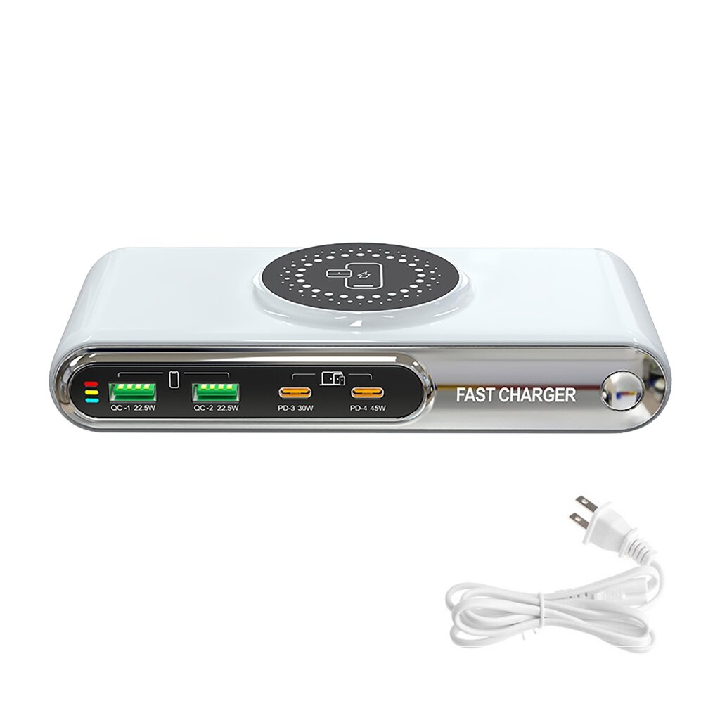 Беспроводное зарядное устройство F9A 2USB + 2Type C+-Американский стандарт