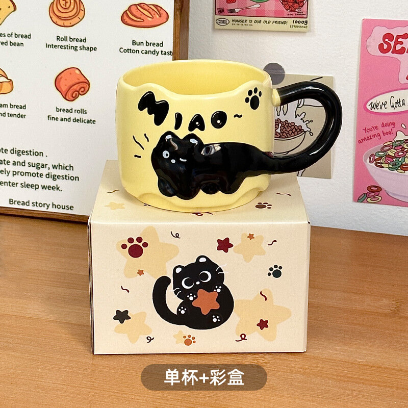 Подарок на день рождения для девочек, милый керамический кружка, сувенир для офиса, высококачественная новогодняя кружка для воды, для домашнего использования