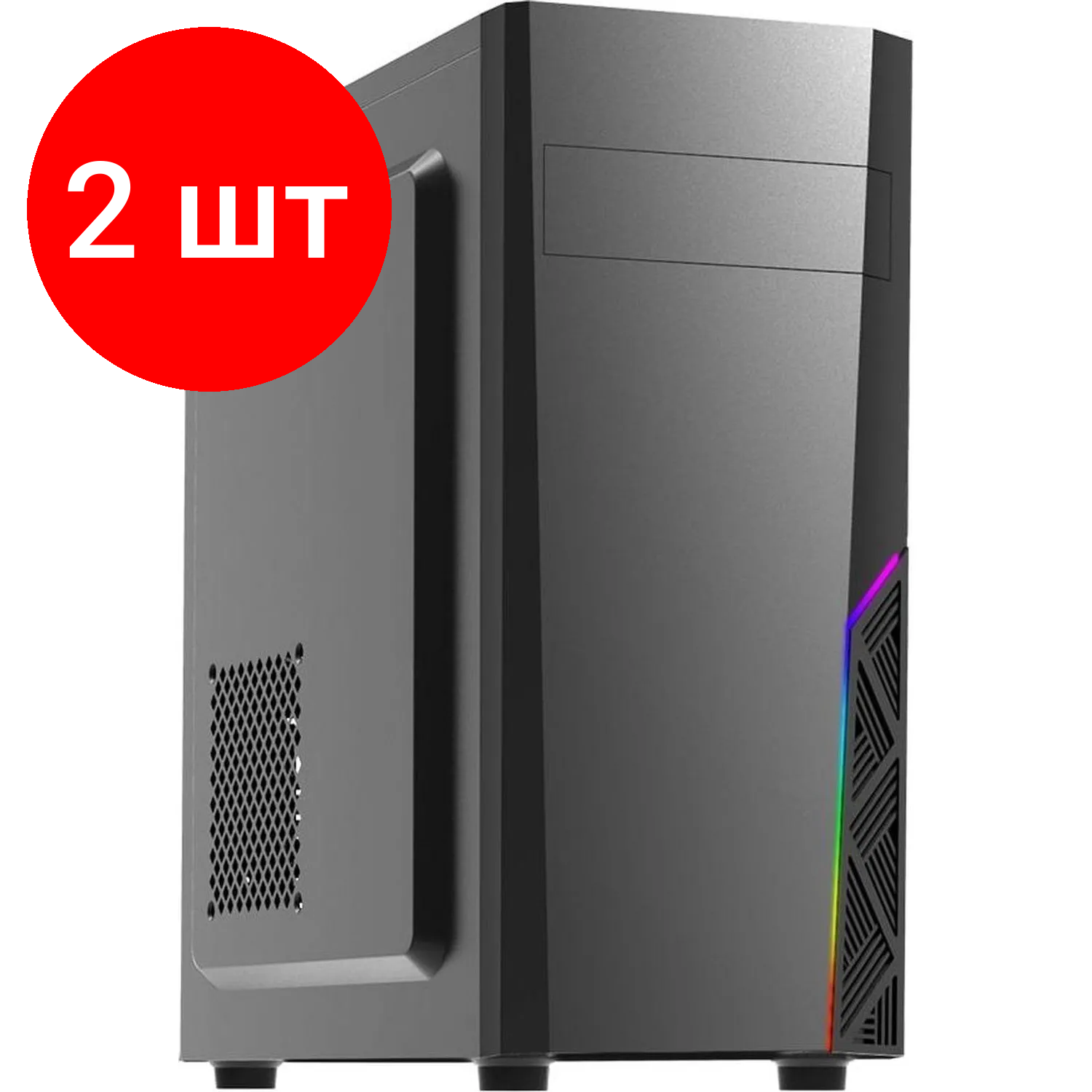 Комплект 2 штук, Корпус Zalman T8 ATX Mid Tower PC Case / Black Fan x 1