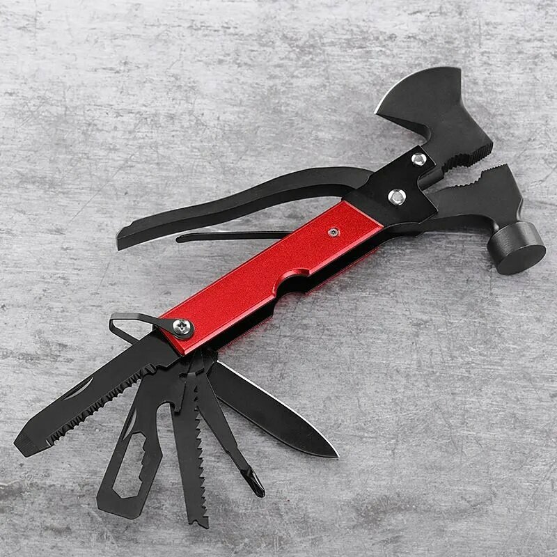 Мультитул, Складной швейцарский нож с топором и молотком 14в1