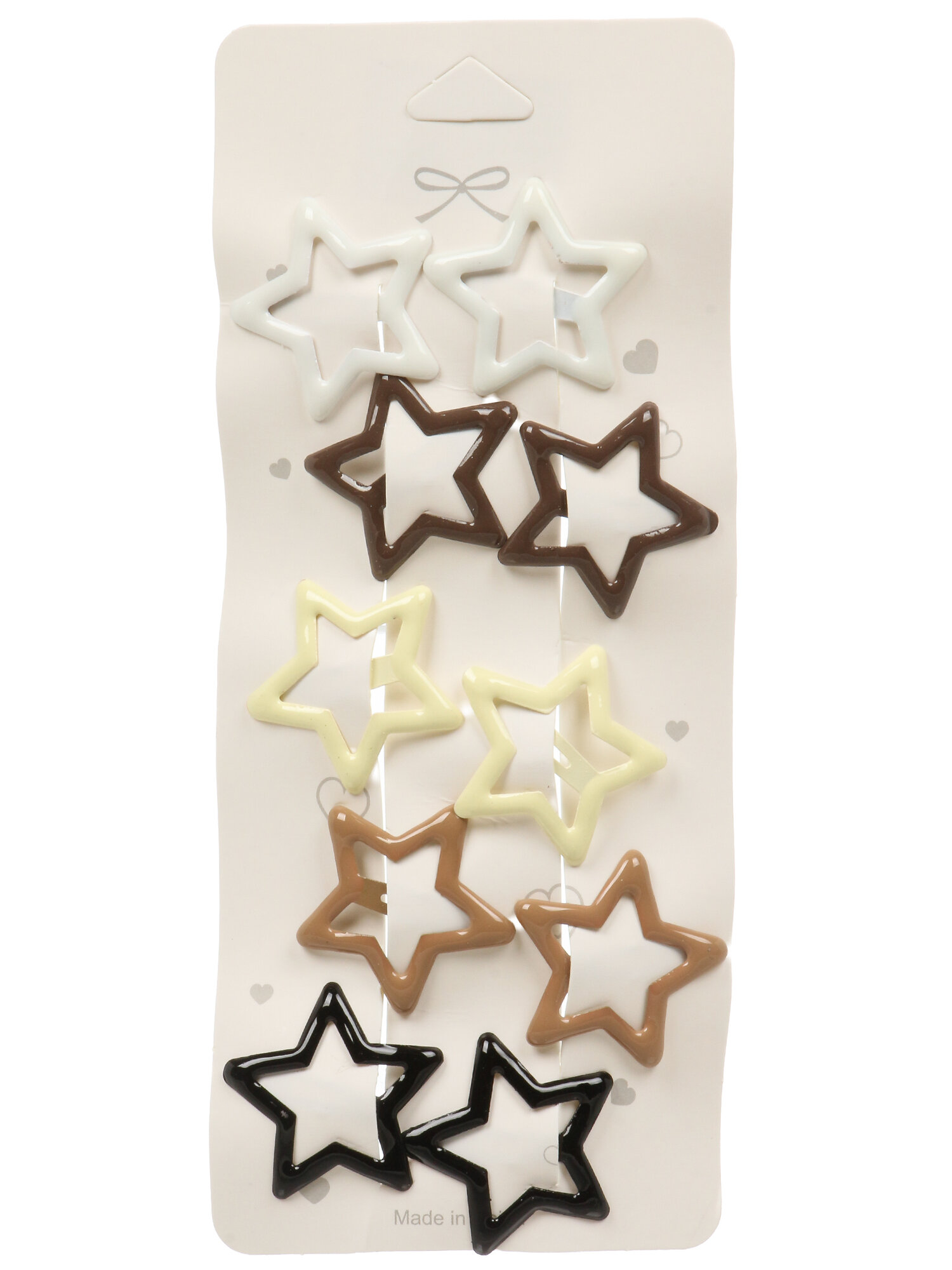 Набор металлических заколок под волосы Звездочки, 10 штук, клик-клак, разноцветные аксессуары для причесок, A110095