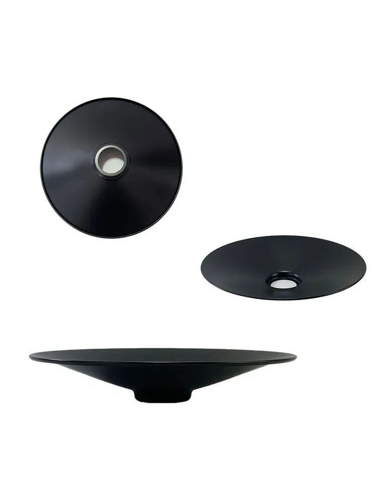 Абажур,260mm, Металлический металл, Отверстие для крепления 42 мм, Все черные