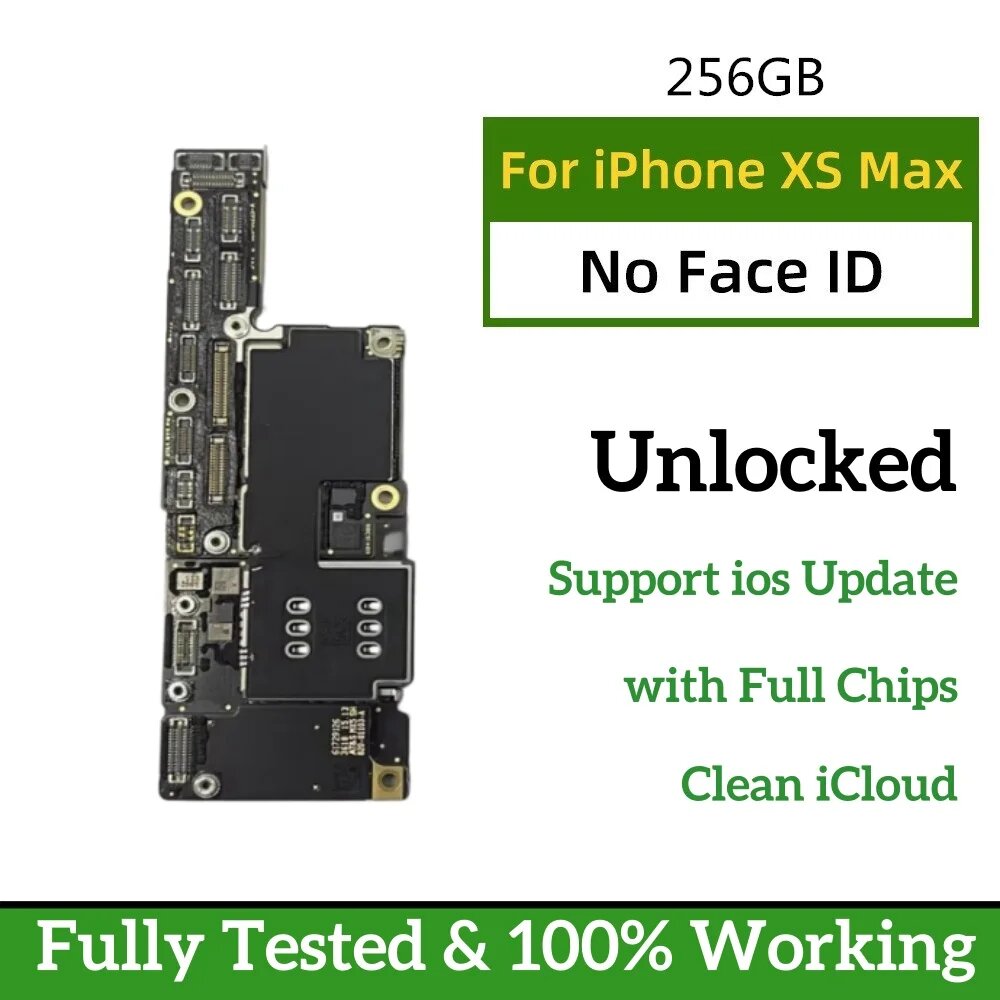 Полностью разблокированная материнская плата для iPhone XR/X/Xs Max с/без Face XsMax 256G No Face