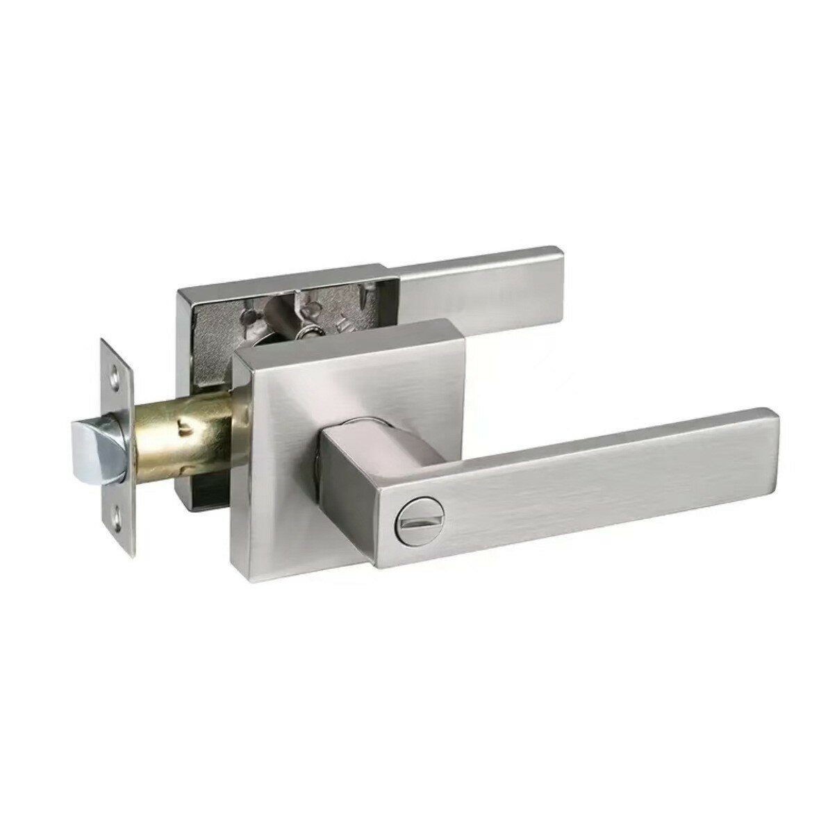 2025 Американский тяжелый трехрычажный замок для ванной, балкона, туалета, безключевой дверной замок, специально разработанный для внешней торговли, трехрычажный замок