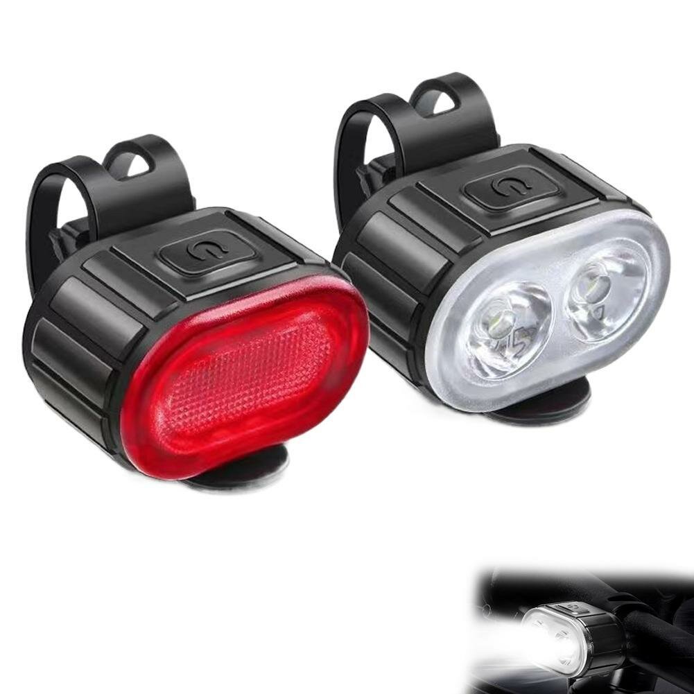 Фонари габаритные передний/задний для велосипеда с креплением на руль и подседельный штырь.