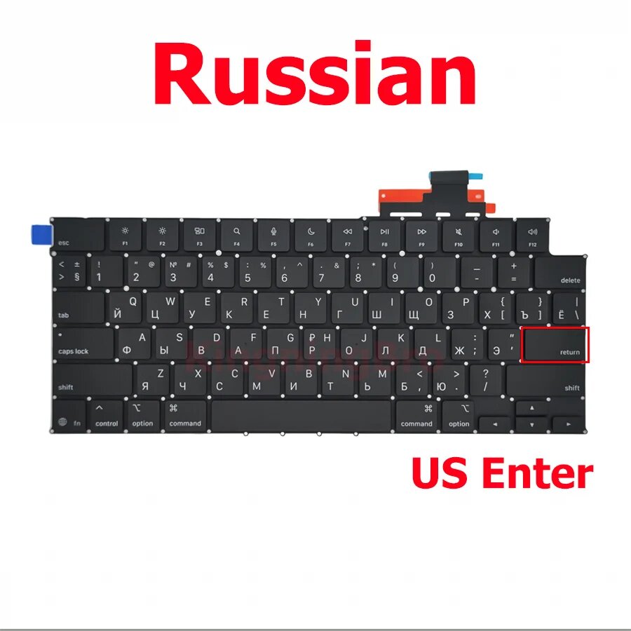 Клавиатура KingningBro для MacBook Air A3240 A3241, Цвет: US-Russian