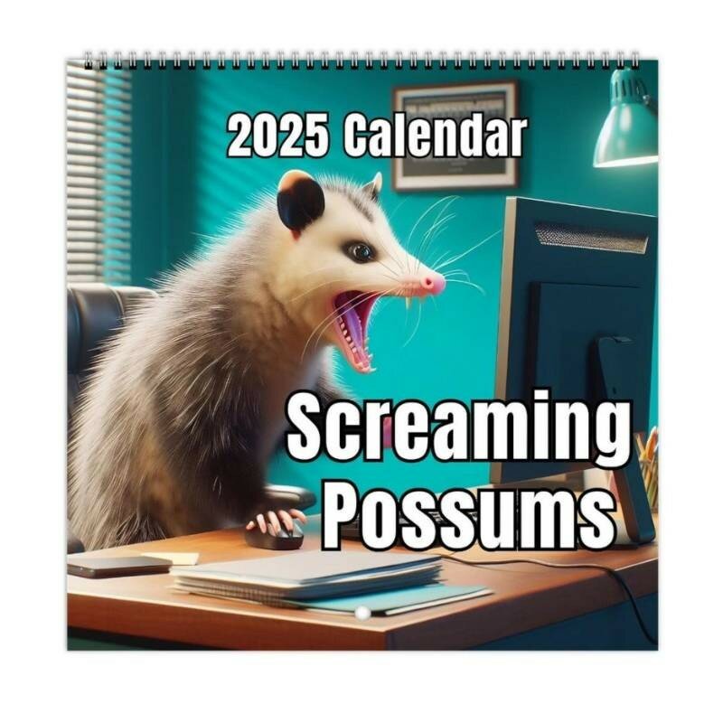 Charming 2025 screaming possum calendar perfect for gift giving on special occasions