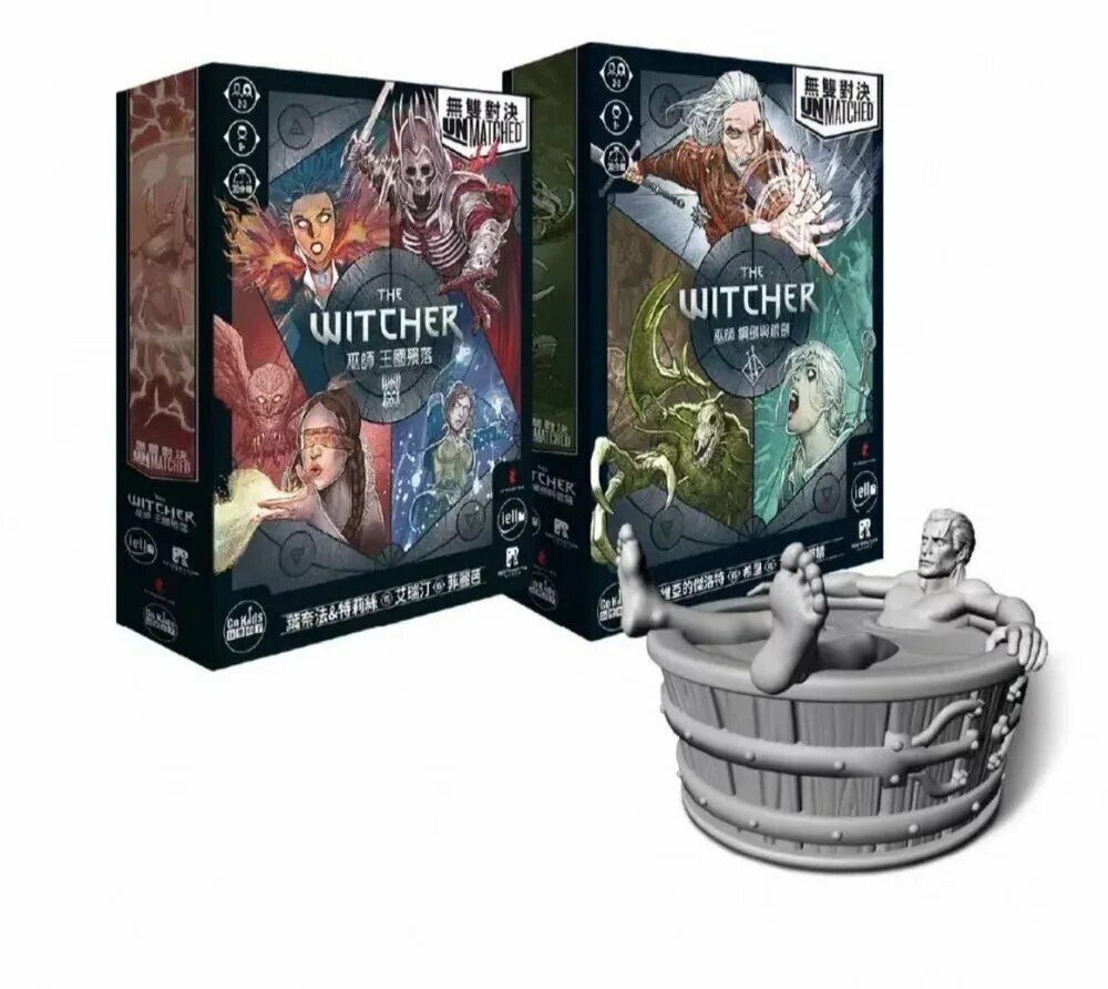 Unmatched: The Witcher Bundle с фольгированными картами. Традиционная китайская версия.