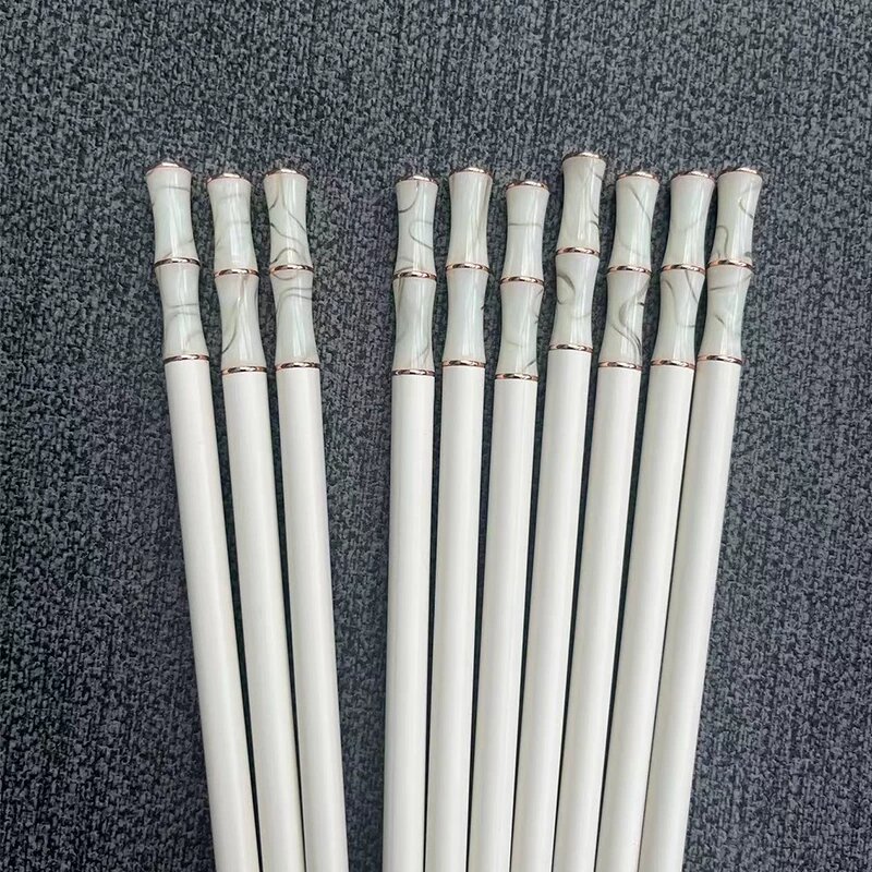 Палочки для еды из сплава нефрита с имитацией ракушки, нескользящие и устойчивые к высоким температурам, изысканные