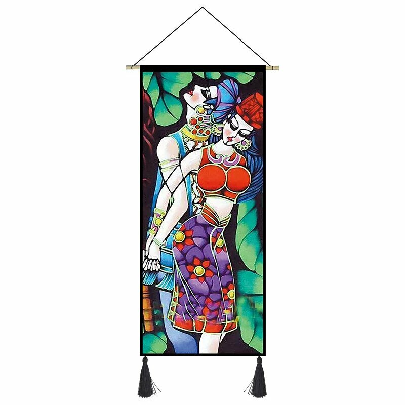 Декоративный гобелен в китайском стиле для отеля, спальни, дивана, этнический стиль, настенное украшение, тканевая