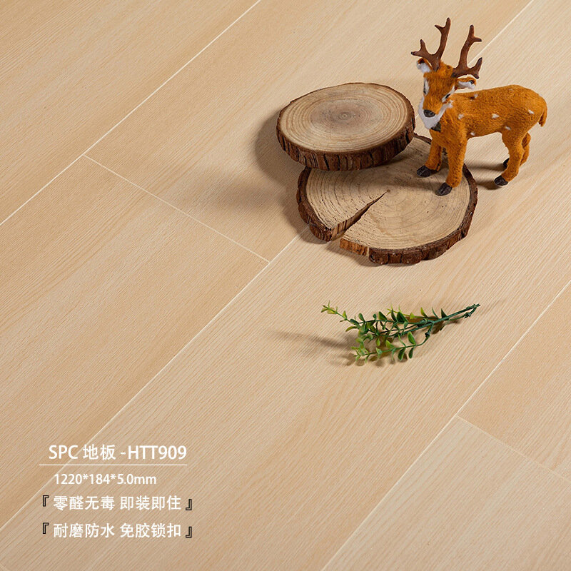 SPC каменно-пластиковый пол 5 мм для домашнего использования, без формальдегида, экологически чистый, для ремонта отелей, ПВХ-замковый пол, износостойкий, водонепроницаемый, фабричный