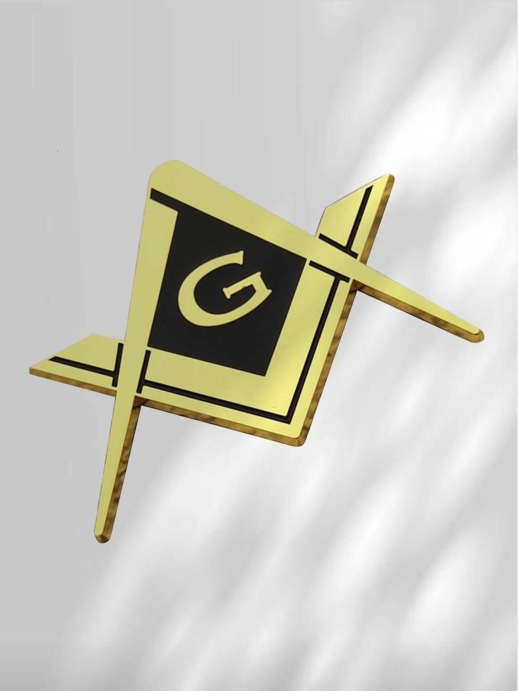 Наклейка с символикой масонов для автомобиля, Золото