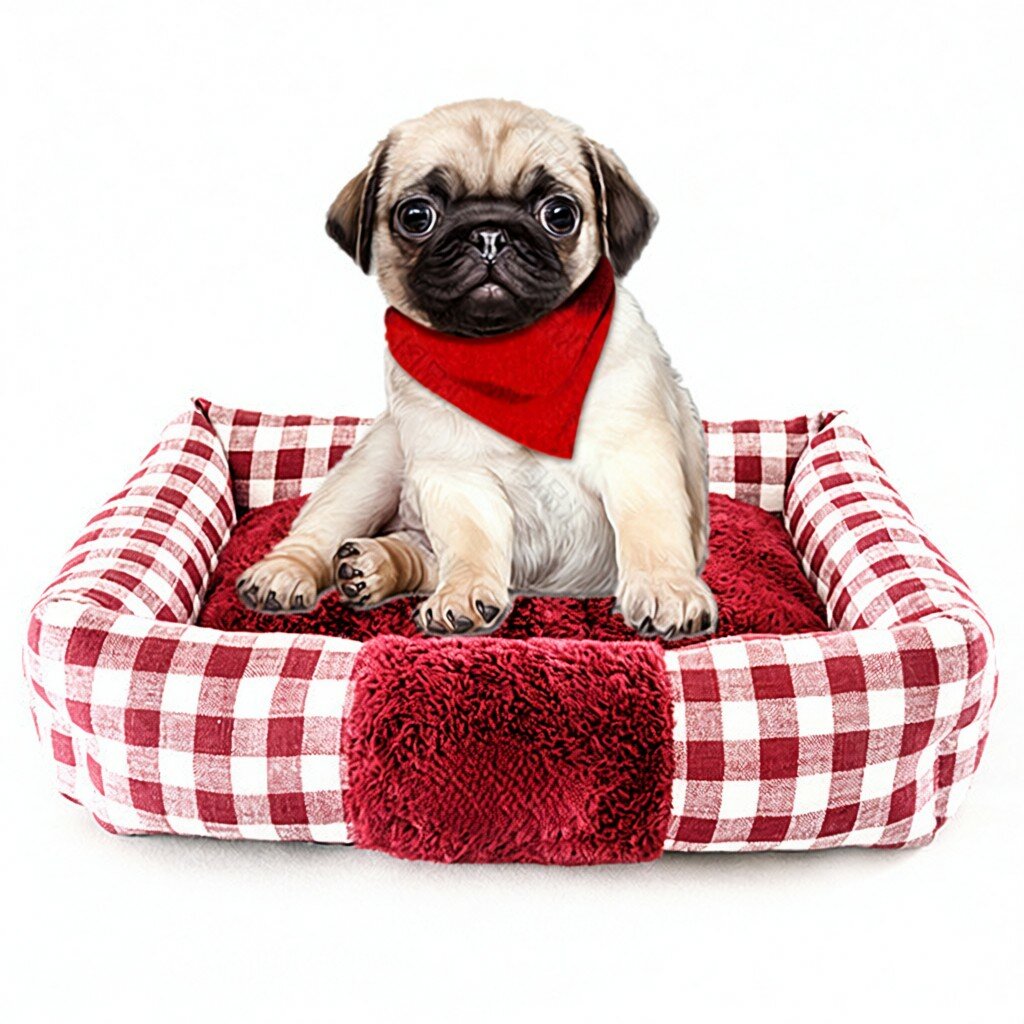 Кровать для питомца Пластиковая пух+пух+ткань Бордовый, Кэмел, Серый S, M, L 350*150*150mm, 450*150*150mm, 550*150*150mm 600g, 900g, 1200g