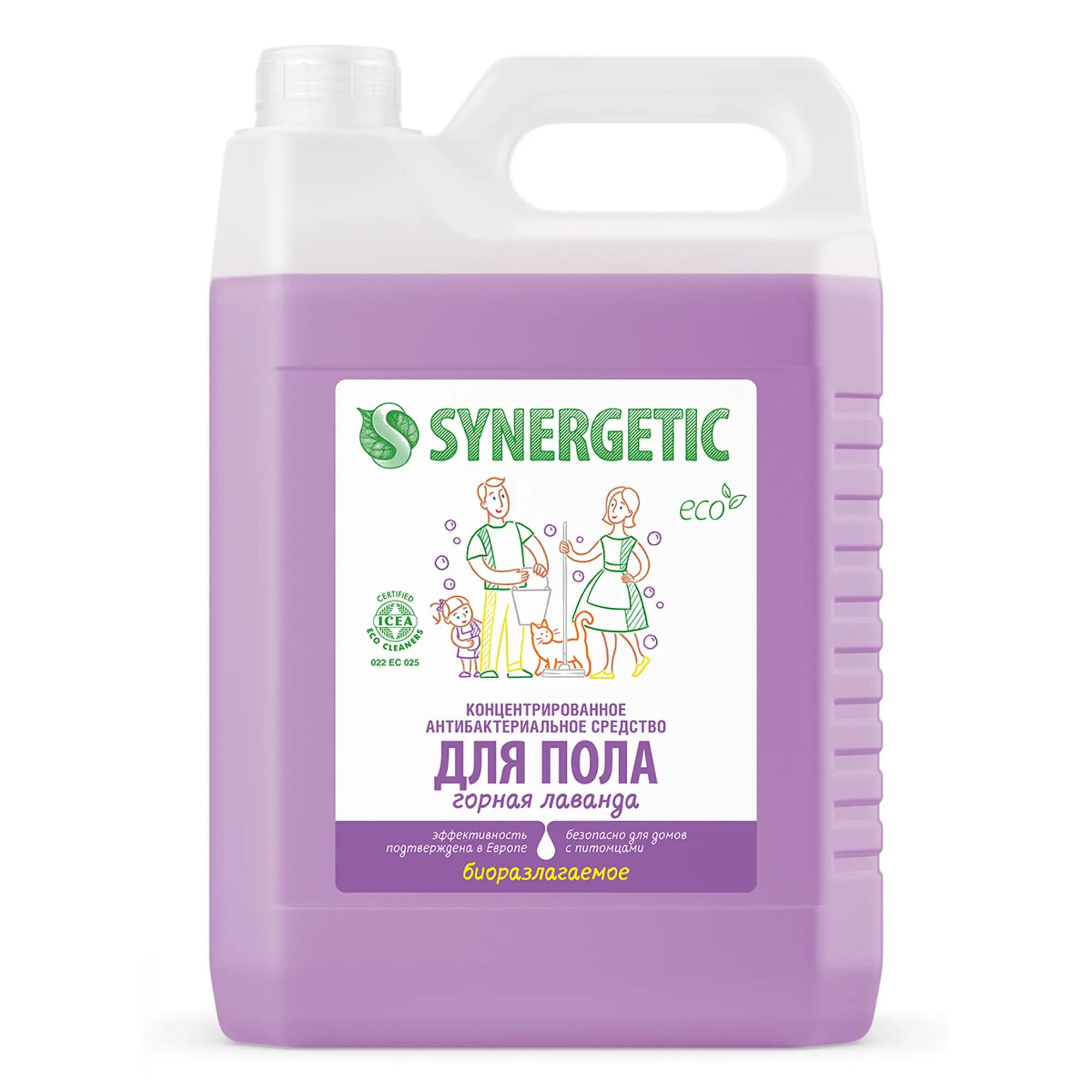 Средство моющее для пола Synergetic горная лаванда 5л