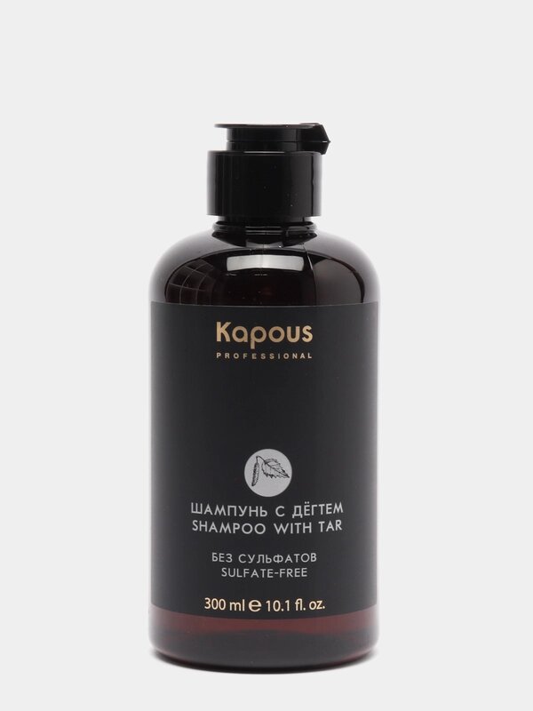 Беcсульфатный шампунь для волос с Дёгтем, 300 мл. Kapous