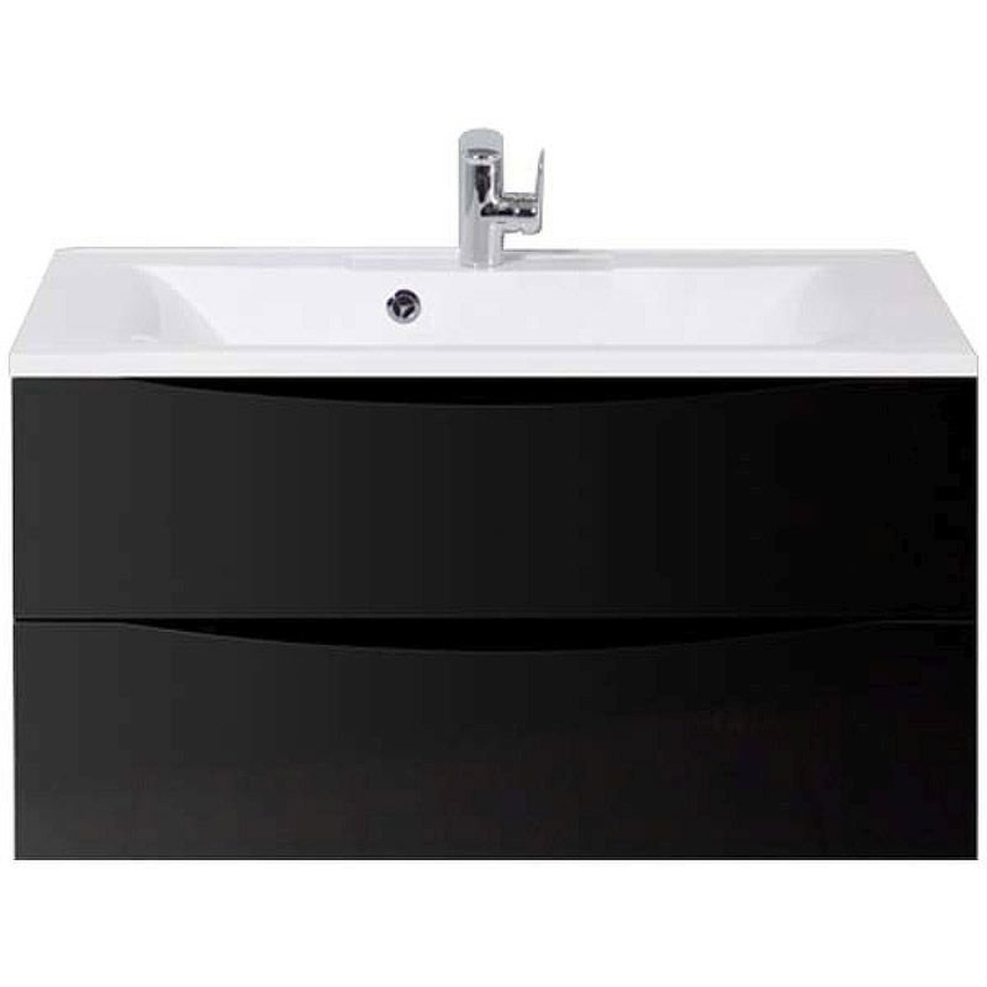 База под раковину подвесная BelBagno MARINO с двумя выкатными ящиками Nero Lucido 900x450x500 MARINO-900-2C-SO-NL-P