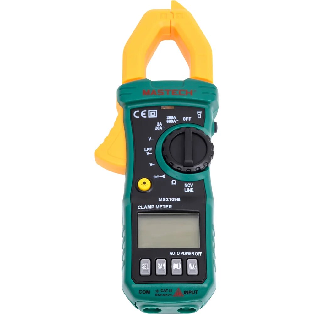 Клещи токоизмерительные цифровые Mastech MS2109B – с подсветкой дисплея, режимом прозвонки и тестом диодов