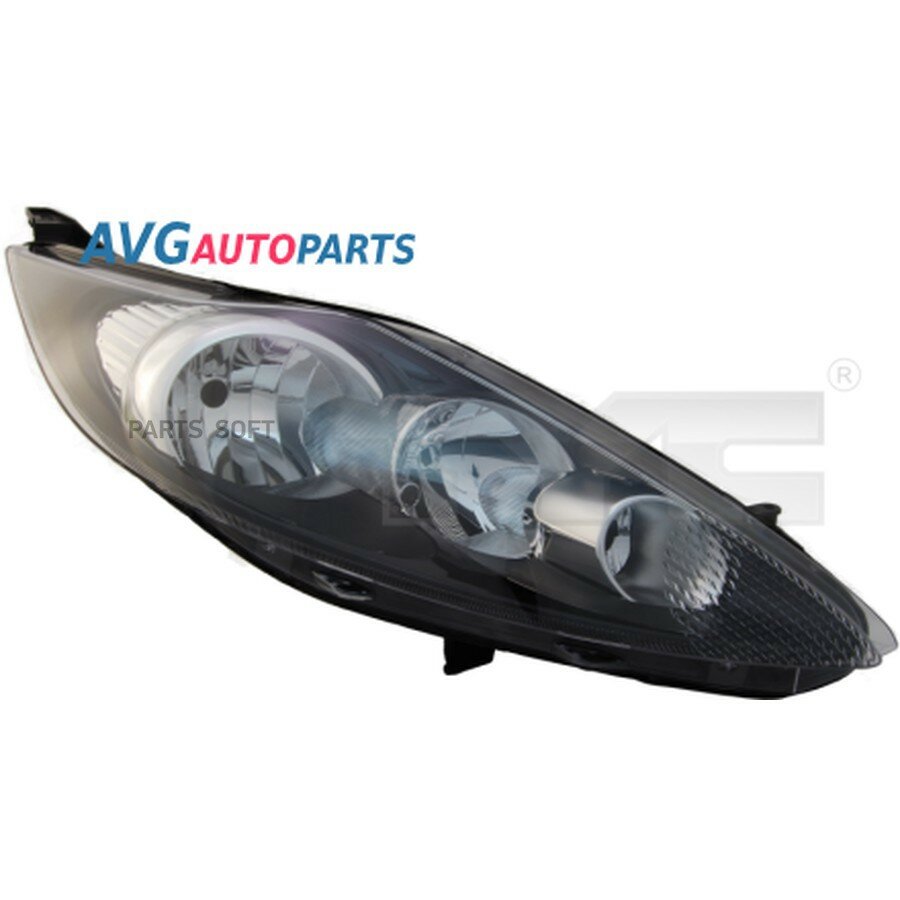 Фара электрорегулирока+корректор черный отражатель 08- левая TYC от официального дистрибьютора, AVG, артикул 25650143T