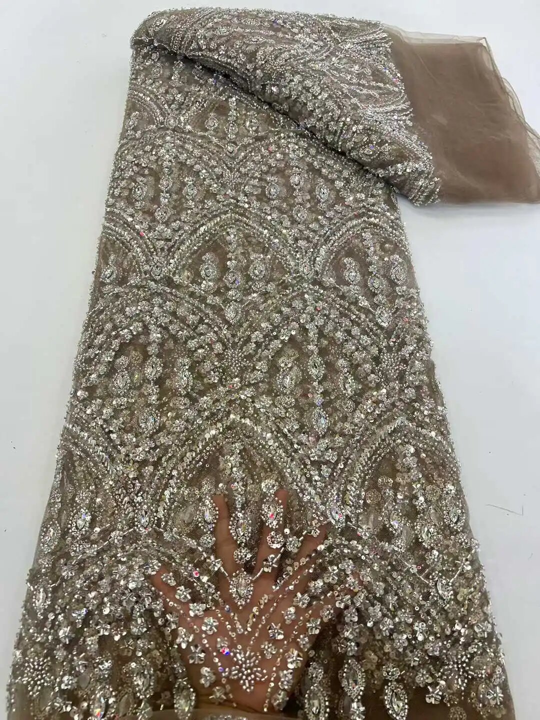 Нигерийское кружево с бисером 5 шт.