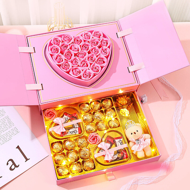 Подарок на день рождения, День святого Валентина для девушки, жены, практичный подарок для лучшей подруги, шоколад на 18-й день рождения, высококачественная подарочная коробка