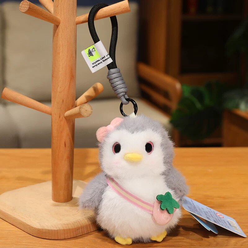 Плюшевая игрушка-пингвин хаски, маленький брелок, мягкая игрушка для украшения рюкзака, школьной сумки, автомобильного