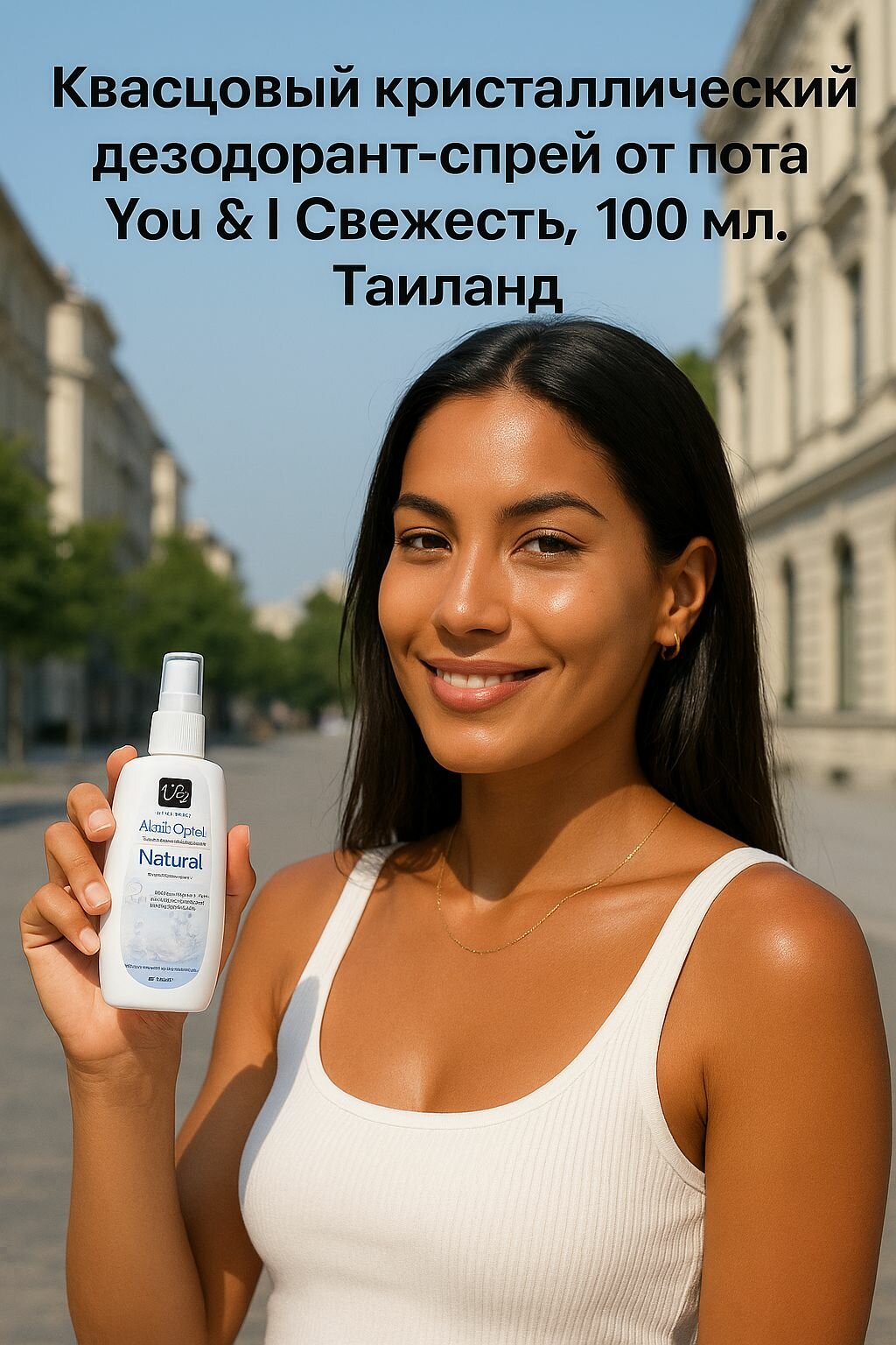Квасцовый кристаллический дезодорант спрей YOU&I Свежесть, 100 мл