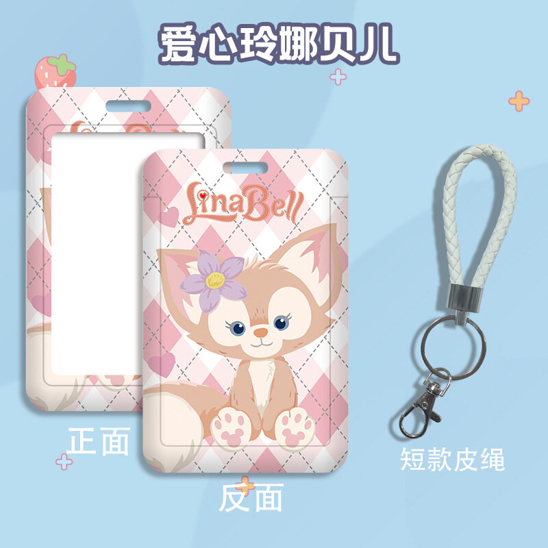 Держатель для карт с мультяшным автобусом, держатель для карты питания, доступа в метро, студенческий держатель для карты кампуса с шнурком, оптовый держатель для удостоверения кампуса