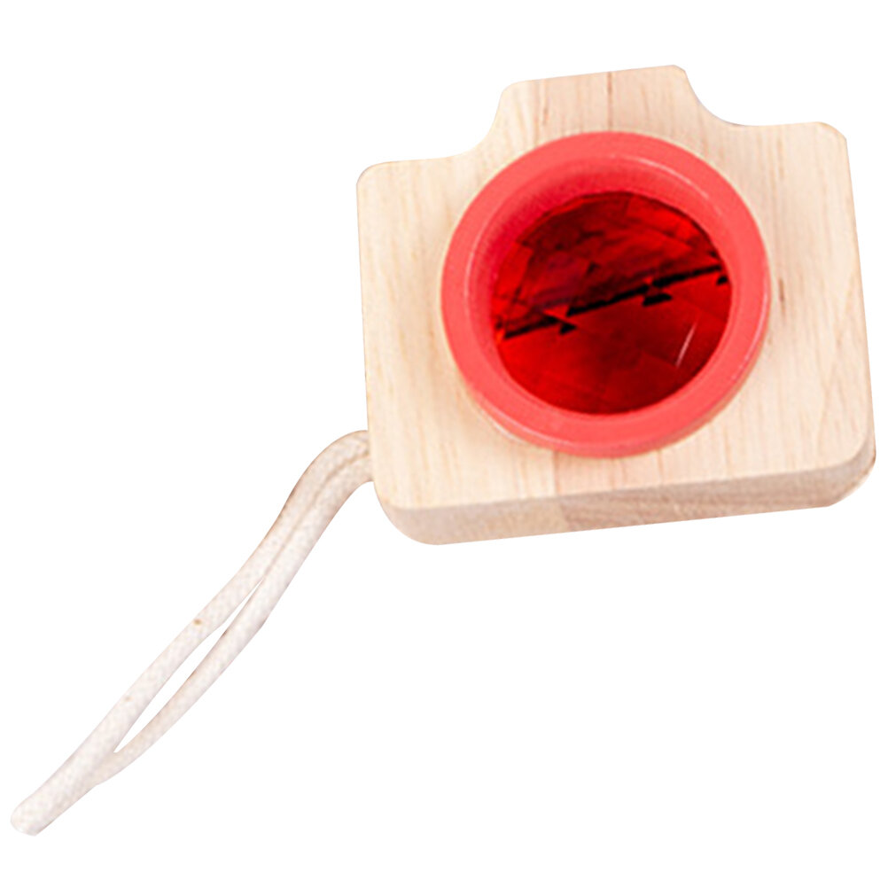 Декоративный детский калейдоскоп из стекла и дерева с ручным ремешком для игр