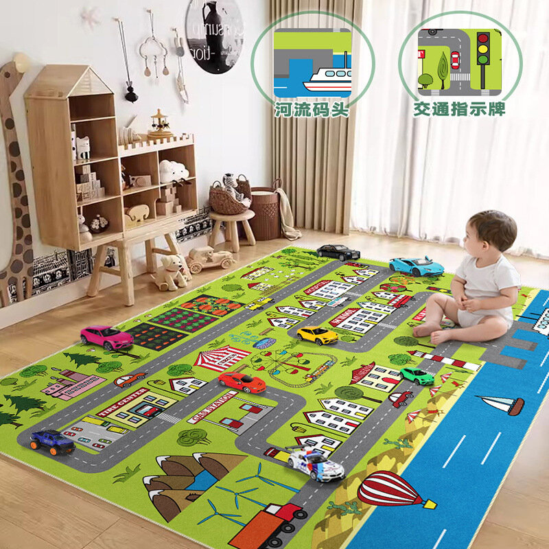Коврик для детей с парковкой, ползучий коврик, игровой дорожный коврик, коврик для раннего развития, коврик для детского сада