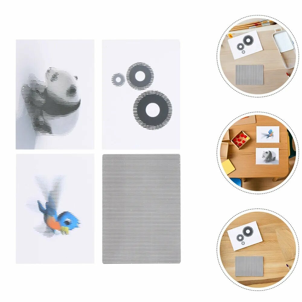 2 Набора Лентикулярных Листов, Из Бумаги, Для Научных Опытов, 2 Штуки