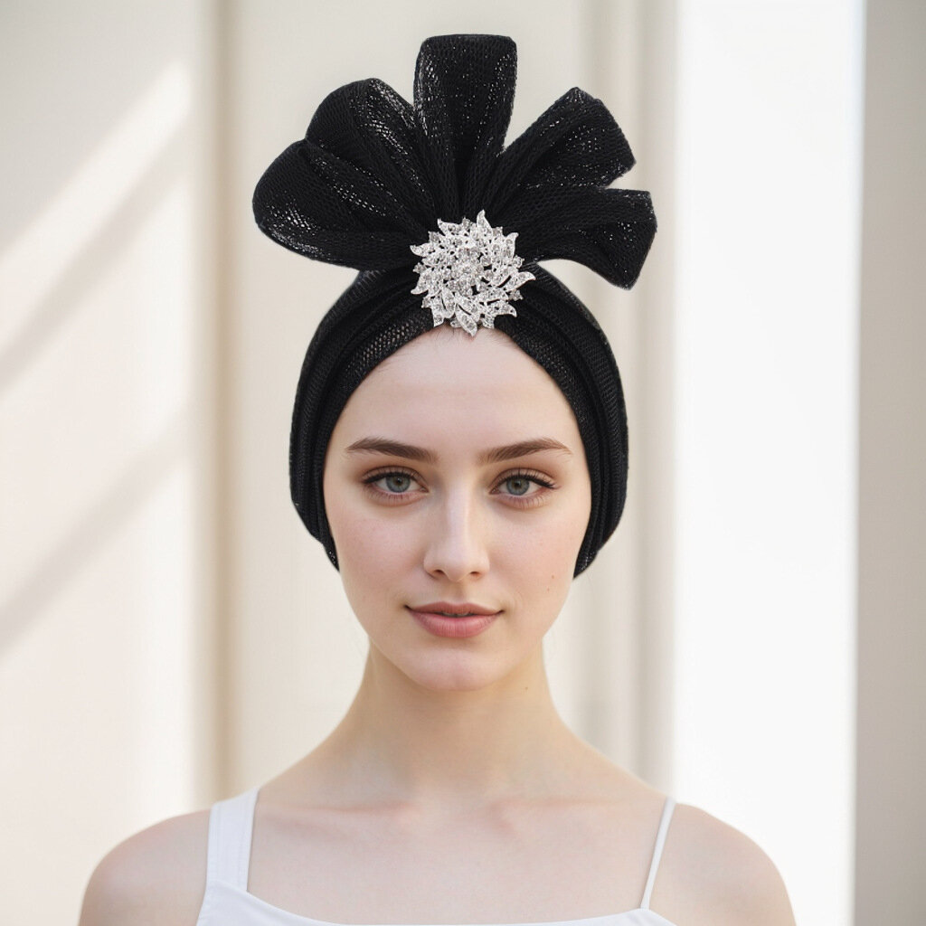 DIY Кепка Новая Лента Бисер Африка Тюрбан Фабрика