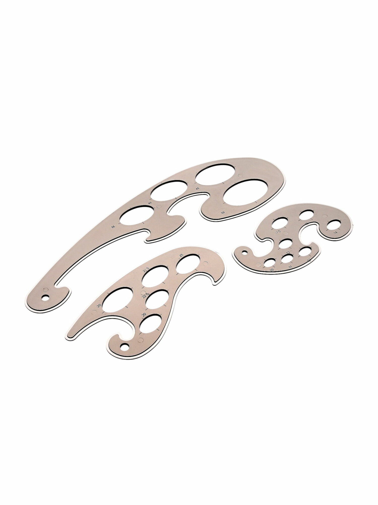Набор лекало, 3 штуки, особенность: без особенностей, цвет: бежевый