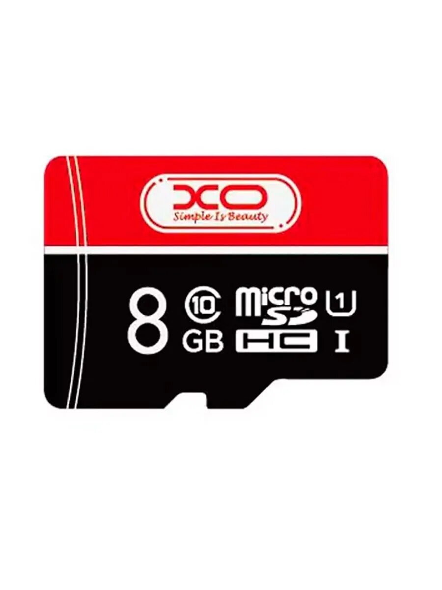Карта памяти XO Micro SD 8Gb (U1, класс 10) для регистратора, электронной книги, экшн-камеры