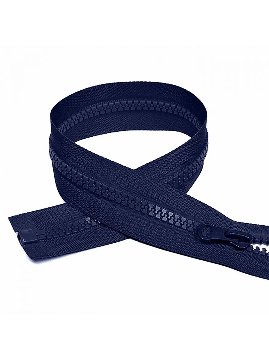 Молния трактор №5 1 замок 80 см синий 50 шт F330