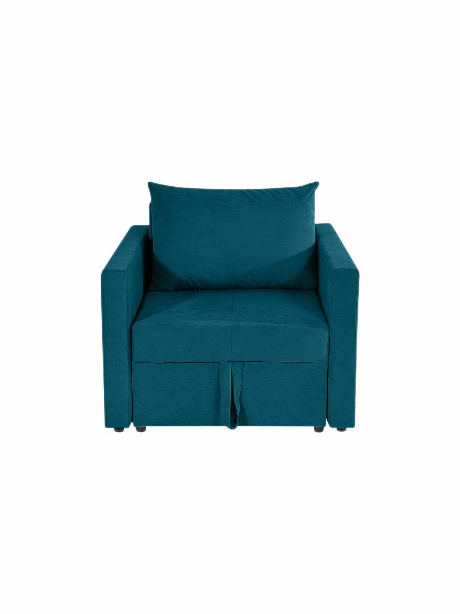 Кресло-кровать Сити с подлокотниками 900 (спальное место 700*1900), велюр цвет бирюзовый