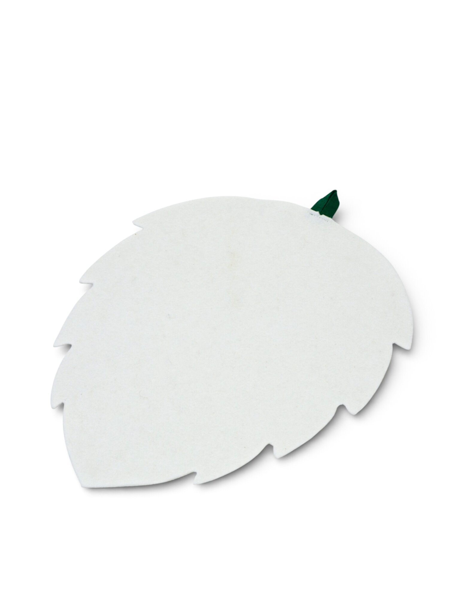 Коврик - сидушка для бани и сауны «Берёзовый лист», 49×38 см, полиэфир, шерсть, белый