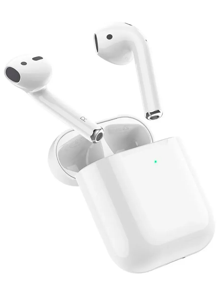 Наушники Bluetooth Hoco EW41, в кейсе для зарядки, сенсорные, цвет белый / беспроводные