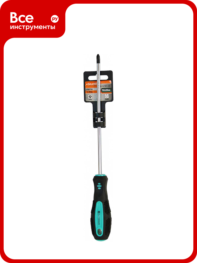 Отвертка Sturm Tri-Wing TW0x150мм, эрго ручка, магнитный наконечник, 1040-18-TW0-150